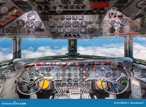 Airplane Cockpit View Stock Illustration Illustration Of Cabin 84108554