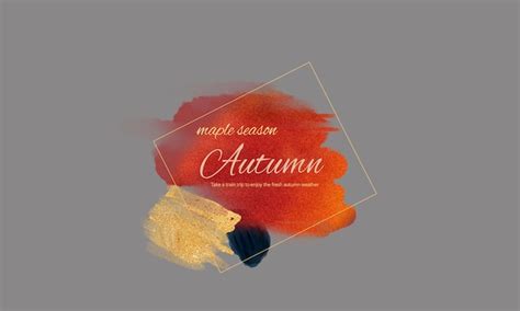 Fonte De Design De Cores Para Decoração De Imagens De Outono Psd Premium