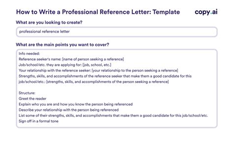 Professional Reference Letter Templates How To Write And Examples