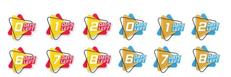 Countdown Days Left Label Banner For Sale Retail Vector Image