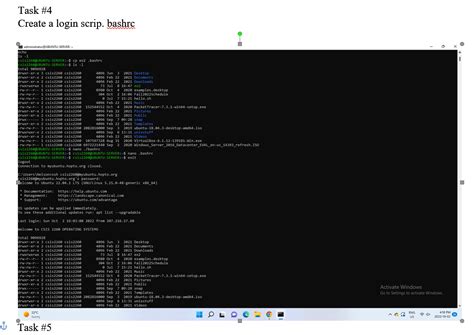 Solved Task 4 Create A Login Scrip Bashrc