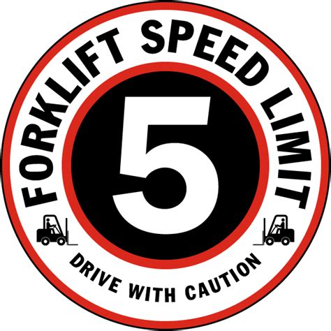 Forklift Speed Limit 5 Mph Floor Sign Claim Your 10 Discount