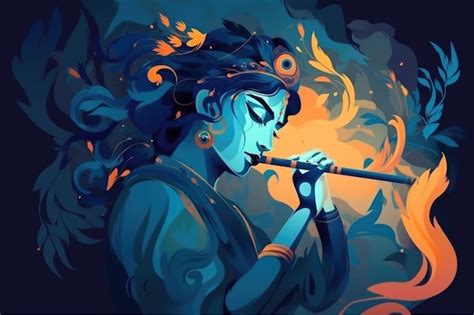 Premium Ai Image Lord Krishna In A Magical Realm