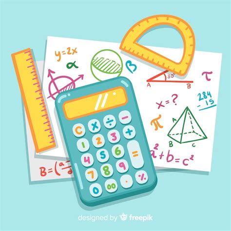 Fundo De Elementos De Matem Tica Dos Desenhos Animados Vetor Premium