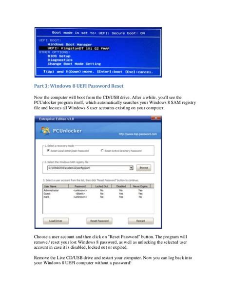 Windows 8 Uefi Password Reset