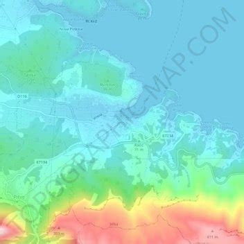 Jelsa Topographic Map Elevation Terrain