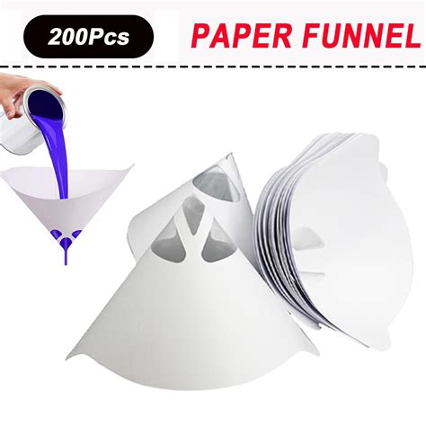 200 팩 페인트 필터 수지 필터 일회용 메쉬 종이 페인트 필터 콘 휴대용 가정용 에어 브러시 페인트 필터 종이 깔때기 자동차 페인팅 도구 Aliexpress