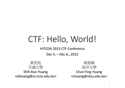 Ctf Helloworld Ppt