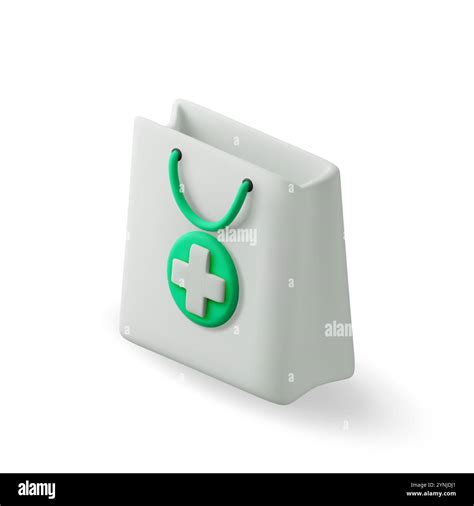 3d White Pharmacy Bag Stock Vector Image And Art Alamy