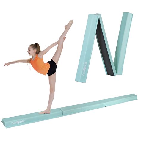 Zenstyle 9ft Balance Beam Extra Firm Vinyl Folding Gymnastics Beam