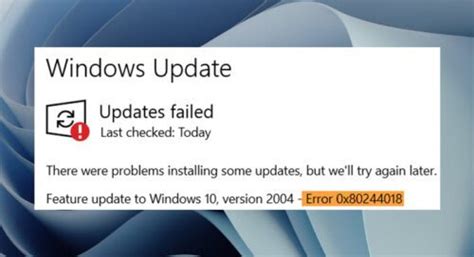 Fix 0x80244018 Windows Update Error