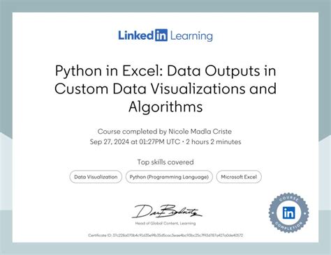 Course On Python In Excel By Helen Wall Nicole Criste Posted On The