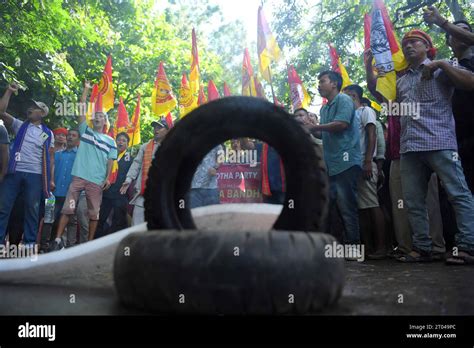 The ‘tipraha Indigenous Progressive Regional Alliance Tipra Supporters Raise Slogans