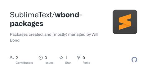 Github Sublimetext Wbond Packages Packages Created And Mostly