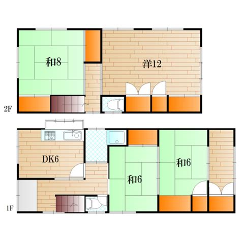 山陽本線（jr西日本） 幡生駅 地上2階建て 築48年 山口県下関市貴船町2 5万円／4dk 和8 和6 和6 洋12 Dk60