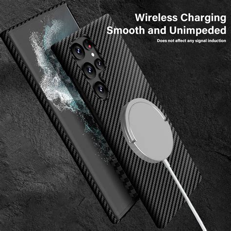 For Samsung Galaxy S23 S22 S21 Ultra Mag Safe Case Magnetic Carbon