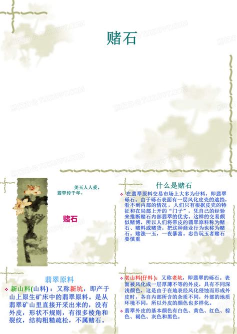 翡翠赌石PPT模板下载 编号lmdraawe 熊猫办公