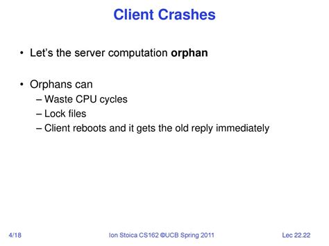 April 18 2011 Ion Stoica CS162 Operating Systems And Systems