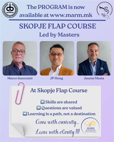 Skopjeflapcourse2025 Microsurgery Reconstructivesurgery Purposeprecisionpassion Jphong