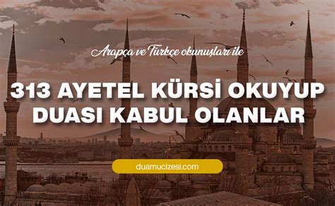 Ayetel Kürsi Okuyup Duası Kabul Olanlar Mucize