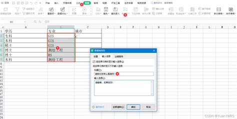 Excel 制作下拉选项和设置数据有效性提醒数据有效性设置下拉选项 Csdn博客