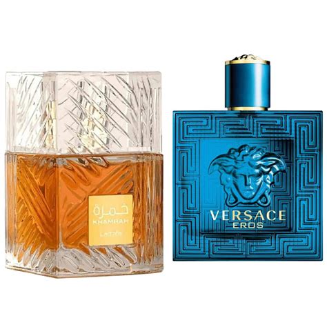 Lattafa Kamrah Edp 100ml Perfume For Unisex With Free Versace Eros Edt