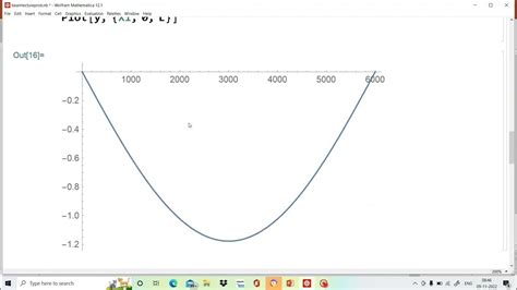 Shear Force Bending Moment And Deflection Plot Of The Beam In Mathematica Youtube