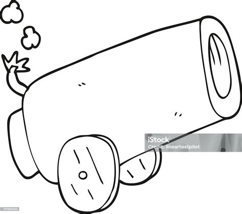 Meriam Kartun Hitam Dan Putih Ilustrasi Stok Unduh Gambar Sekarang Aneh Konsep Budaya