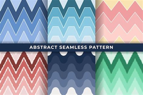 Premium Vector Ziz Zag Pattern With Pastel Color Collection