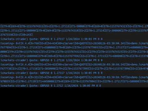Tyosis Getting Quote Data From Ctrader Fix Api Youtube
