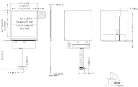 1 5 Inch Square Display 320x320 ST7796 MIPI TFT LCD Display YOURITECH