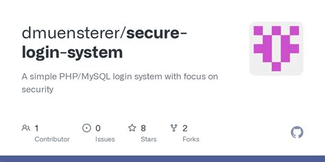 Github Dmuensterersecure Login System A Simple Phpmysql Login