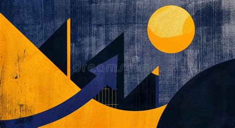 Blue Arrow Rising Towards The Sun Revenue Growth Graphic Concept