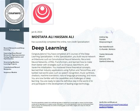 Deeplearning Coursera Ai Machinelearning Achievementunlocked Mostafa Ali 15 Comments