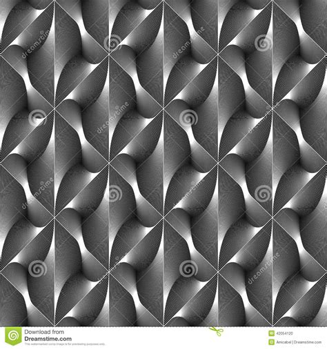 Design Seamless Monochrome Geometric Pattern Stock Vector