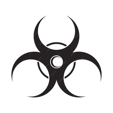 Icono De Riesgo Biológico Vector Premium