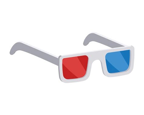 Free Vector 3d Glasses Icon Isolated Vector