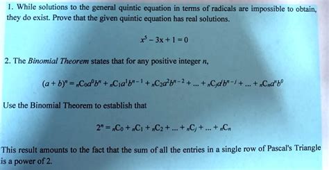 Quintic Equation