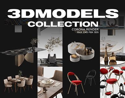 3d Models Collection Behance