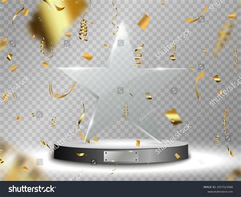 Glass Trophy Award Vector Illustration Stock Vector Royalty Free