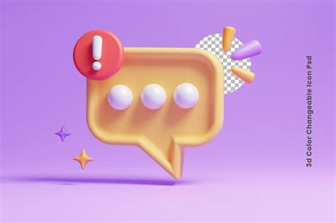 Premium Psd 3d Speech Bubbles Icon Or Chat Message Notification Icon Or 3d Online Messaging Icon