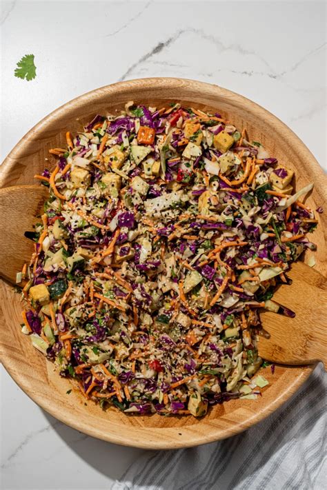 Thai Chopped Salad With Peanut Dressing Healthygirl Kitchen