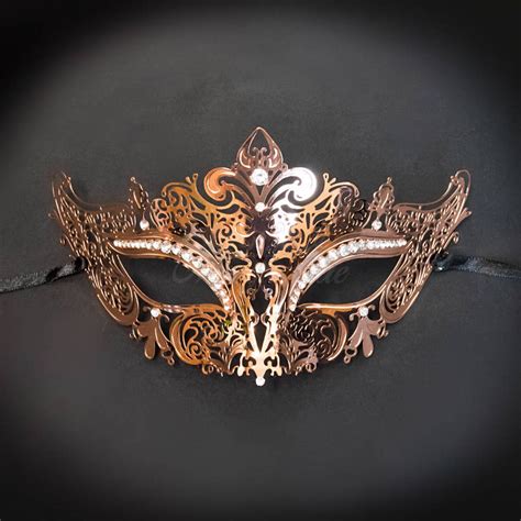New Rose Gold Mask Rose Gold Masquerade Mask Mask Prom Dress Mask