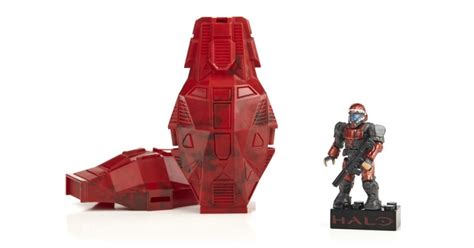 Mega Bloks Halo Metallic Stealth Drop Pod ของเล่นรูปการกระทำ ปิดผนึก