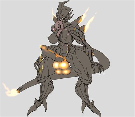 Rule 34 1futa Alien Balls Breasts Claws Ember Warframe Fire Futa