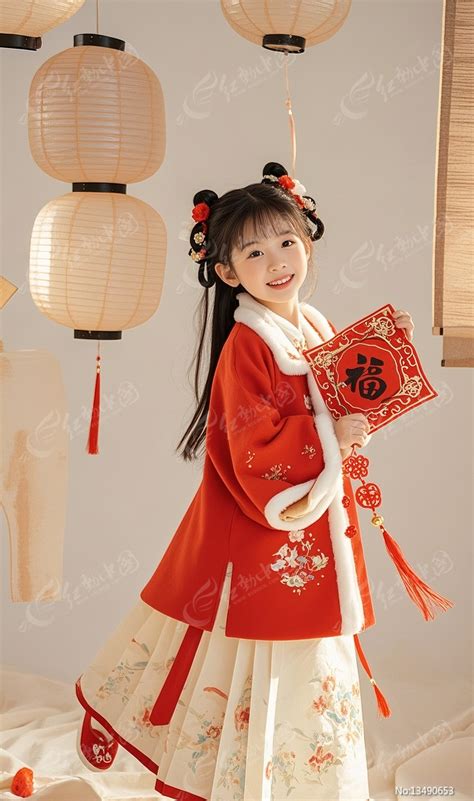 红色衣服小女孩ai图片下载红动中国