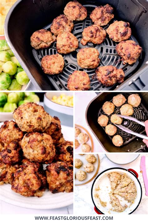 Air Fryer Sausage Meat Stuffing Balls Feast Glorious Feast