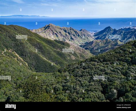 Aerial View Of Beautiful Mountains Of The Anaga Rural Park In Tenerife