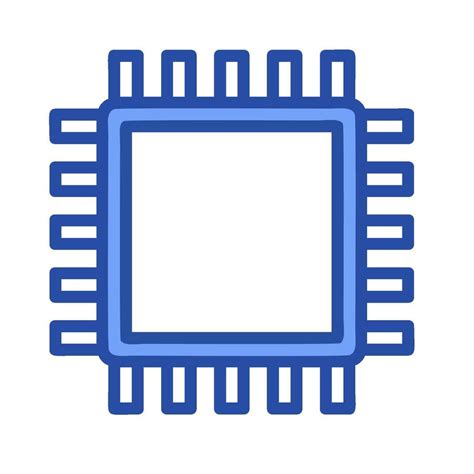 A Computer Processor Icon On A White Background Vector Art At Vecteezy