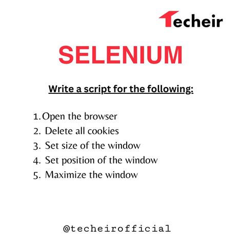 Techeir On Linkedin Seleniumtools Selenium Softwaretesting Techeir